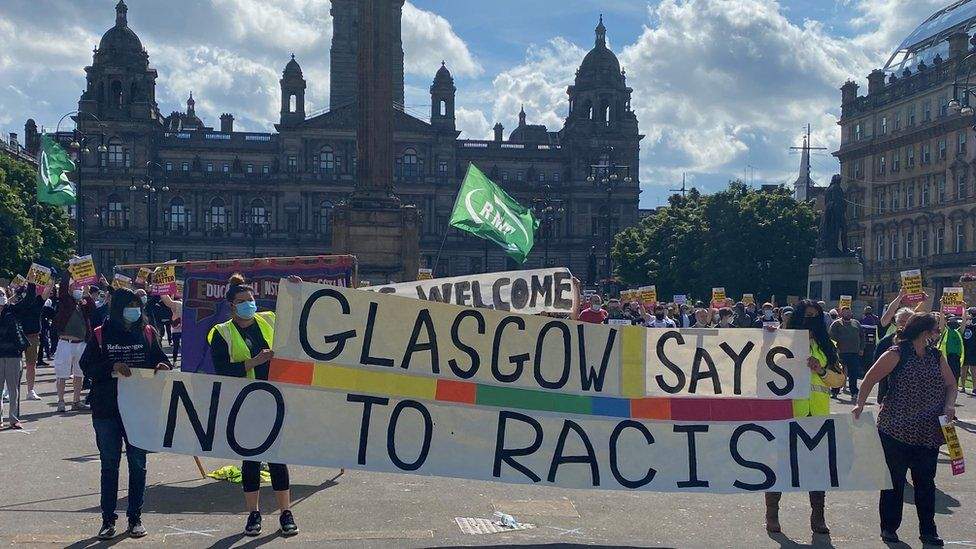 Hundreds Join Glasgow Anti-Racism Rally for Justice in 2025